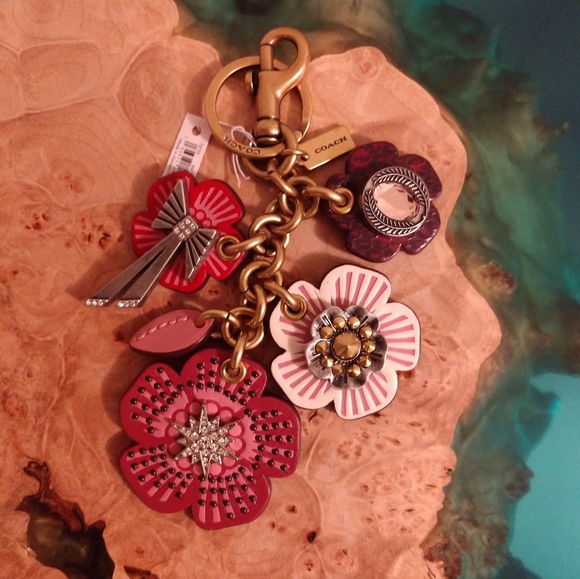 Coach | Accessories | Coach Tea Rose Star Cluster Bag Charm Nwt | Poshmark